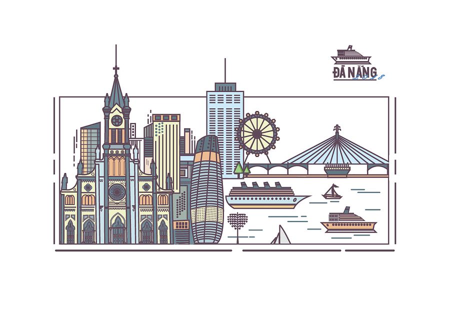 [Illustrations] Stylized Postcards Showcase Vietnam's Architectural ...