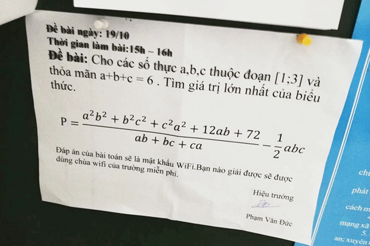 At a School in An Giang, Students Must Solve Math Problems for Free ...