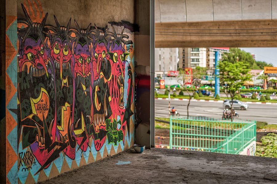 [Photos] In a Thao Dien Concrete Shell, a Mystery Graffiti Mecca ...