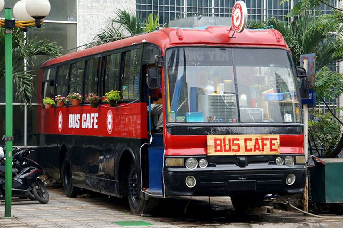 [Photos] Coffee Shop On Wheels: Inside Hanoi’s New “Bus Café” - Saigoneer