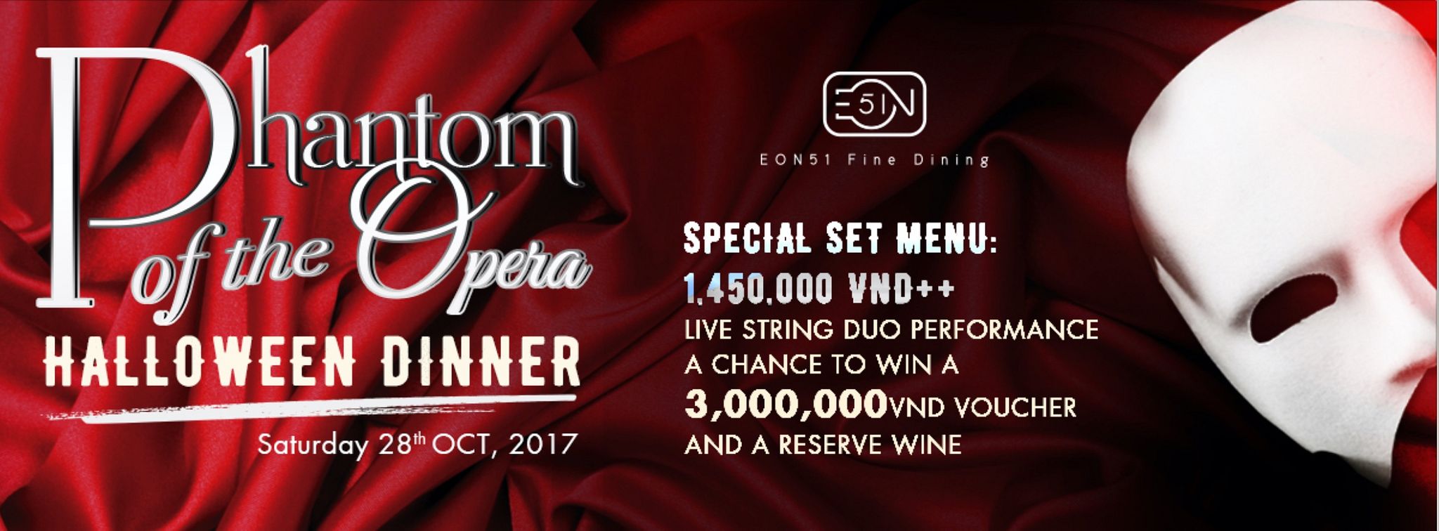 Phantom of The Opera – A Halloween Dinner @ EON51 Fine Dining - Saigoneer