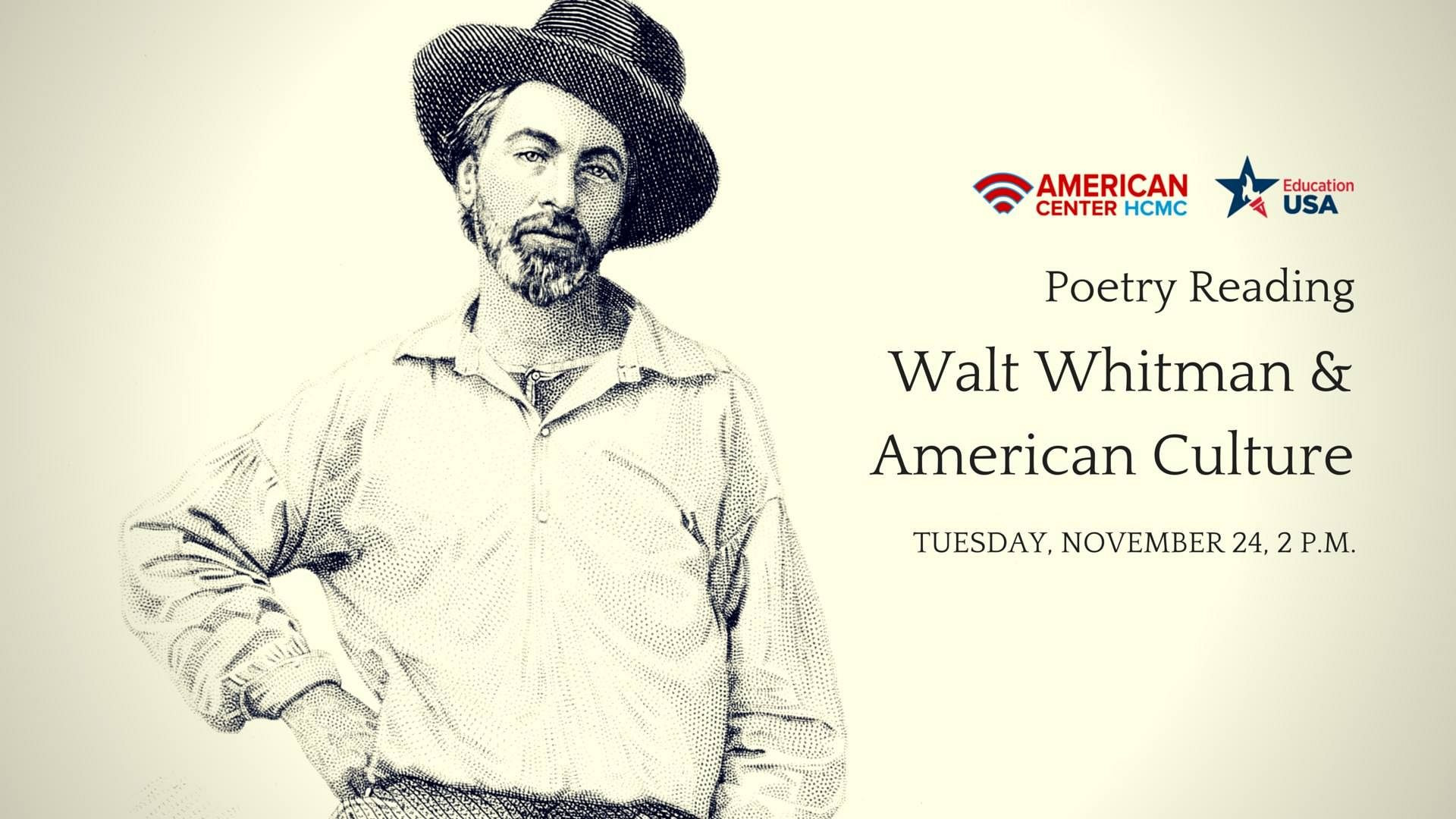 Poetry Reading: Walt Whitman and American Culture @ The American Center ...