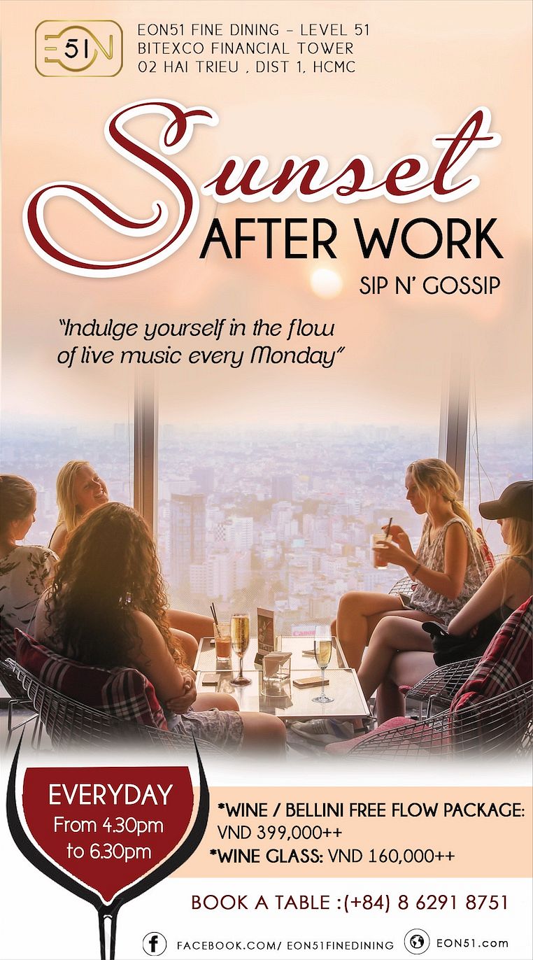 Sunset After Work @ EON51 Fine Dining - Saigoneer