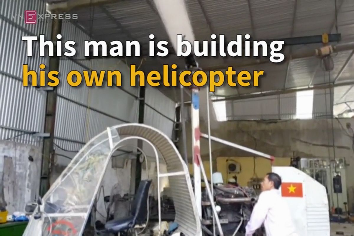 [Video] Nghe An Man Builds Helicopter From Car Parts - Saigoneer