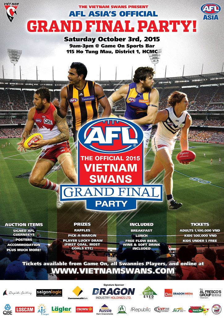 AFL Asia's Official Grand Final Party @ Game On - Saigoneer