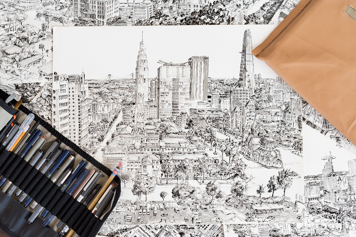 Drawing Saigon: How One Artist Is Preserving the Downtown Skyline ...