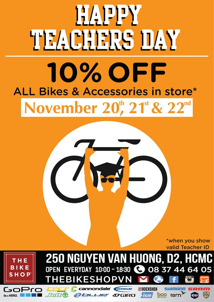 Teachers Day Sales @ The Bike Shop - Saigoneer
