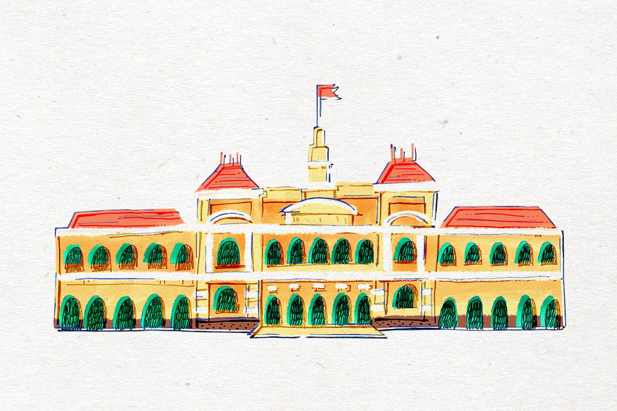 [Illustrations] A Colorful Collection of Saigon Landmarks - Saigoneer