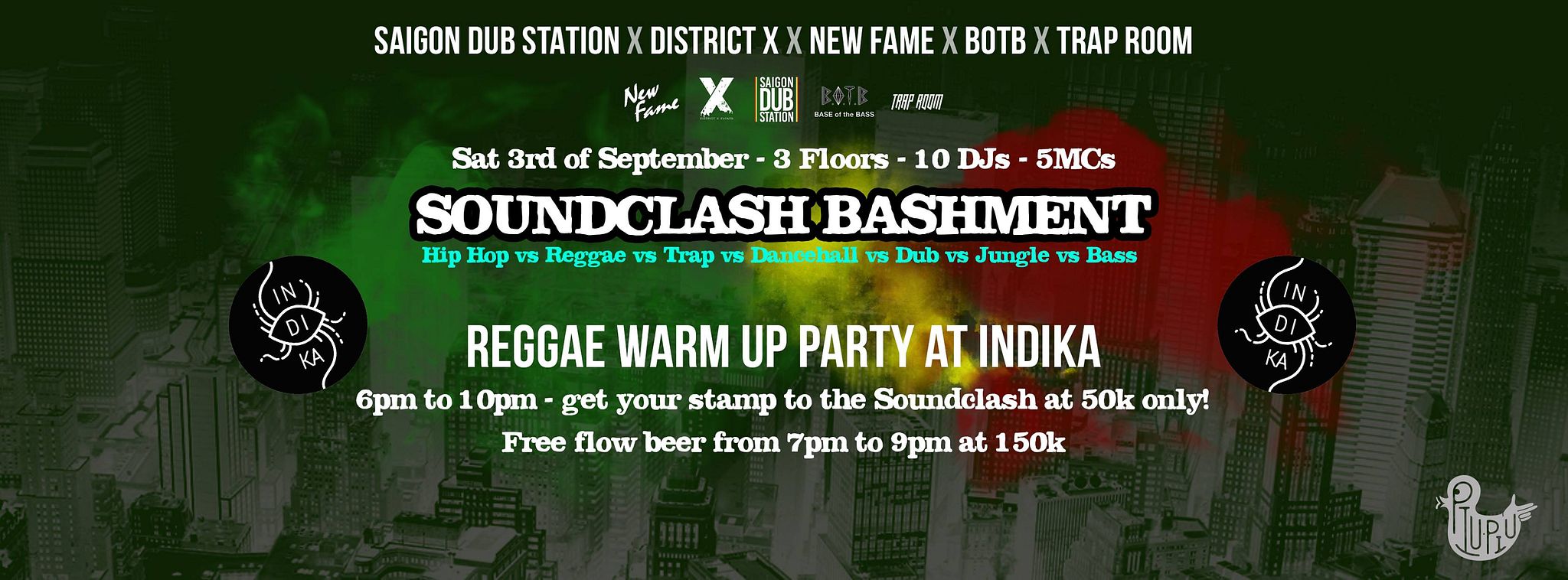 Indika Reggae Warm Up for the SoundClash Bashment @ Indika - Saigoneer