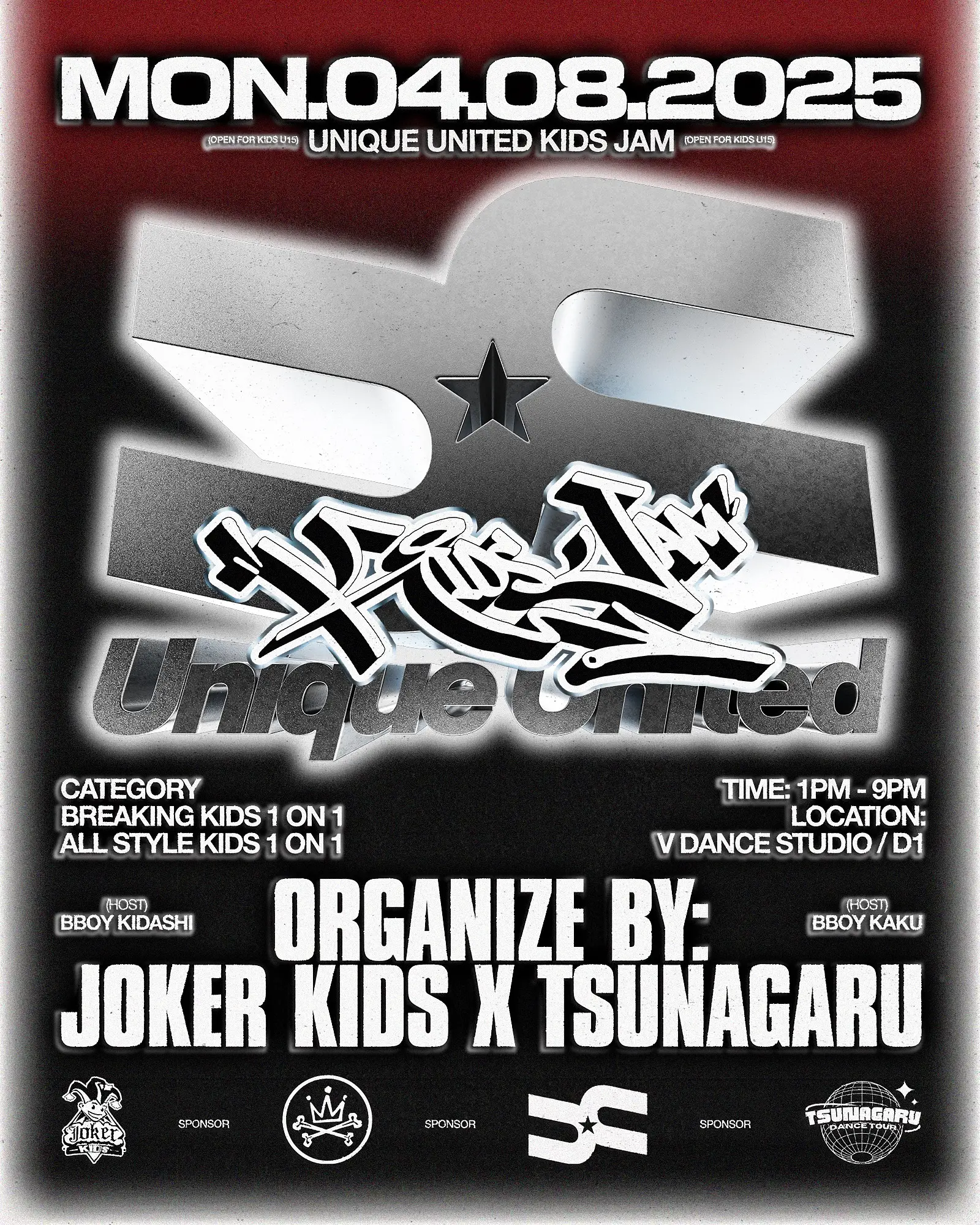 United United Kids Jam: Breaking / Allstyle 1on1 (U15) @ V Dance Studio ...