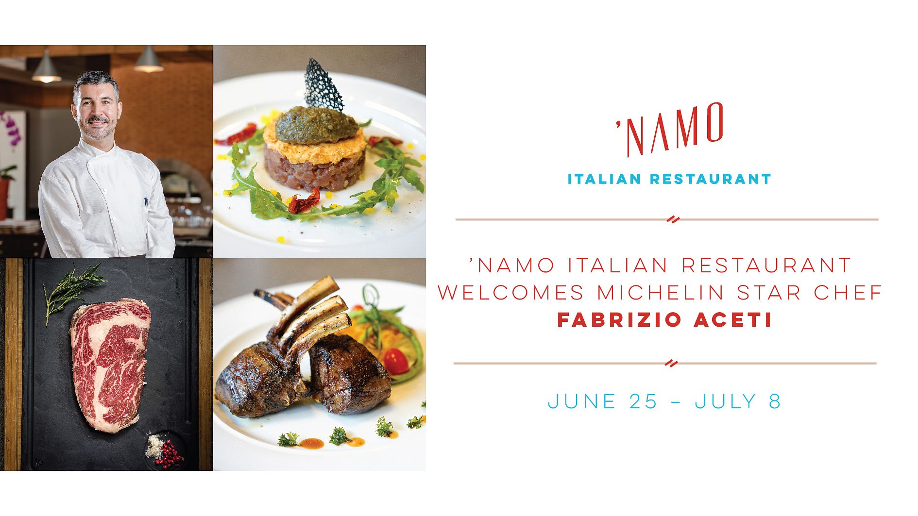 'NAMO Italian Restaurant welcomes Michelin Star Chef Fabrizio Aceti ...