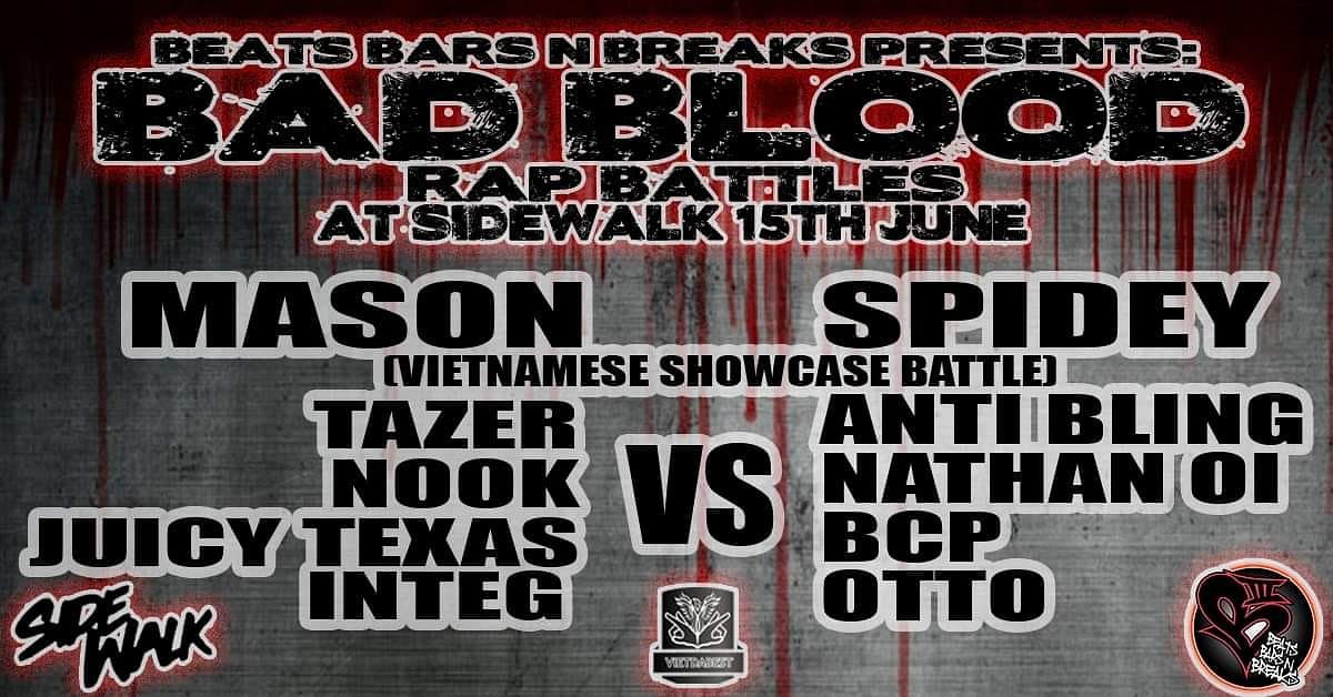 Bad Blood Rap Battle 15th June @ Sidewalk Hanoi - Saigoneer