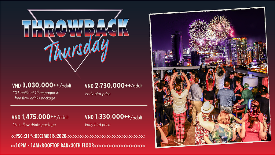 Throwback Thursday Rooftop Party @ Rooftop Bar - Saigoneer
