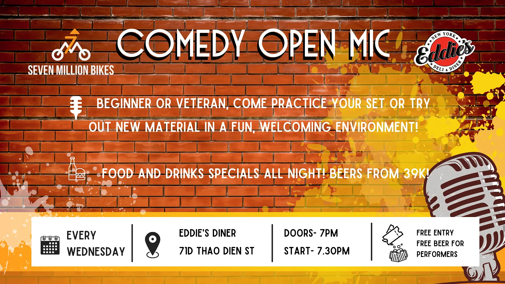 Comedy Open Mic @ Eddie's Diner Thao Dien - Saigoneer