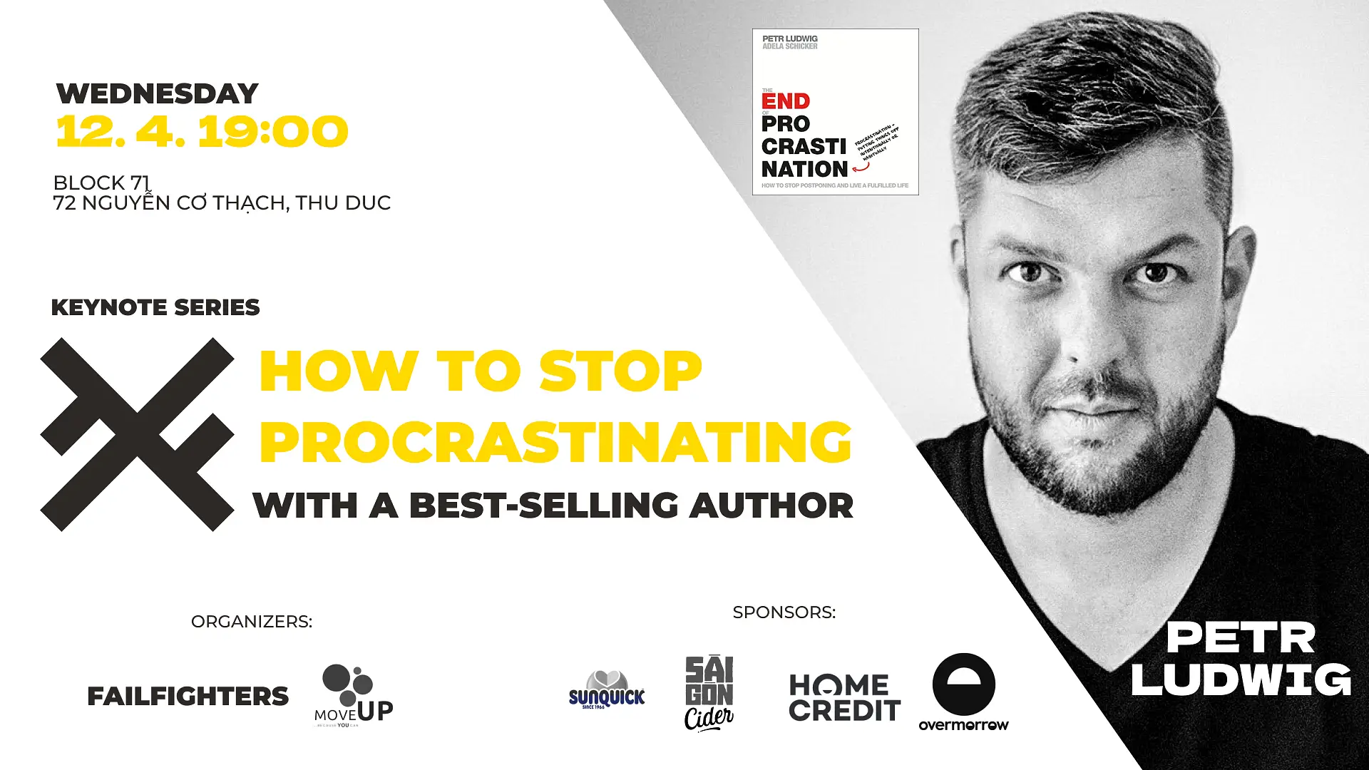 How to Stop Procrastinating- from a bestselling author @Block 71 Saigon ...