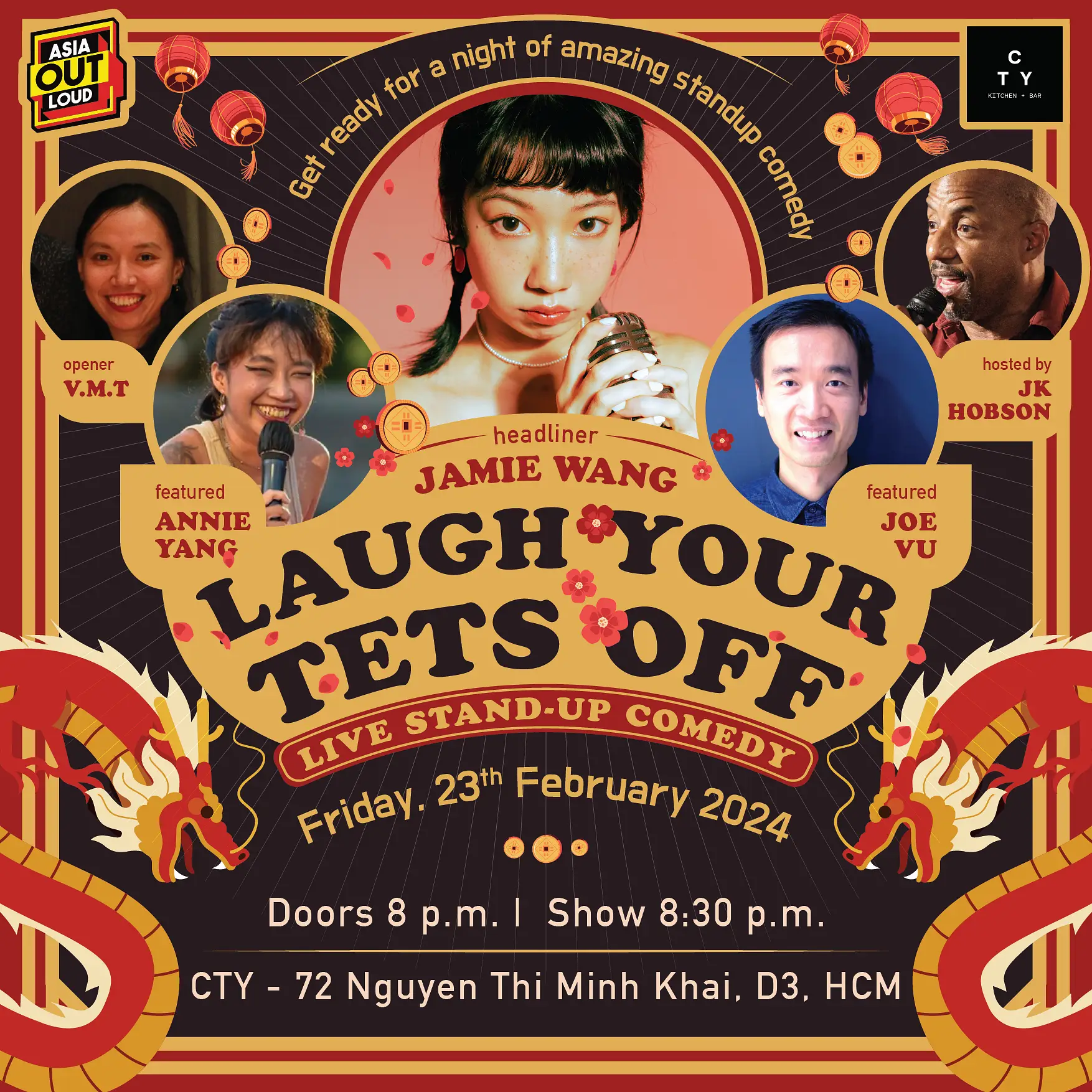Laugh Your Tets Off Standup Comedy Show! @ CTY Kitchen & Bar - Saigoneer