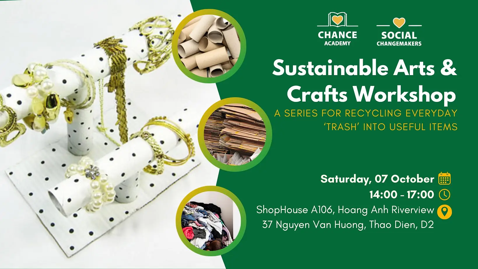 Sustainable Arts & Crafts Workshop #1 @ CHANCE Academy - Saigoneer
