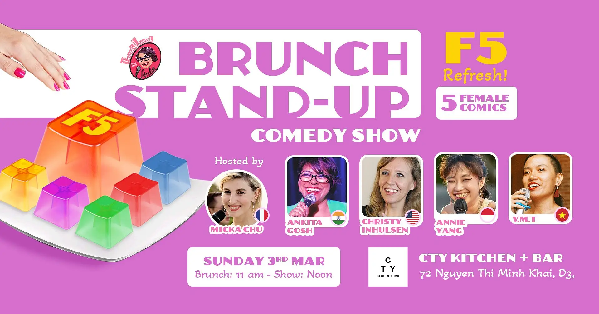 F5 - Live Brunch Stand-up @ CTY Kitchen Bar - Saigoneer