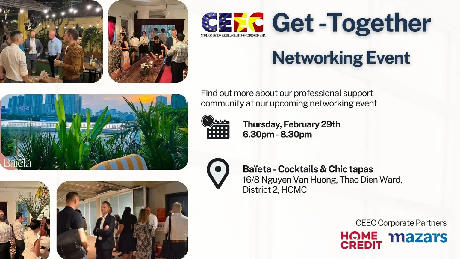 CEEC Get Together Networking Event @ Baïeta - Cocktails & Chic tapas - Saigoneer