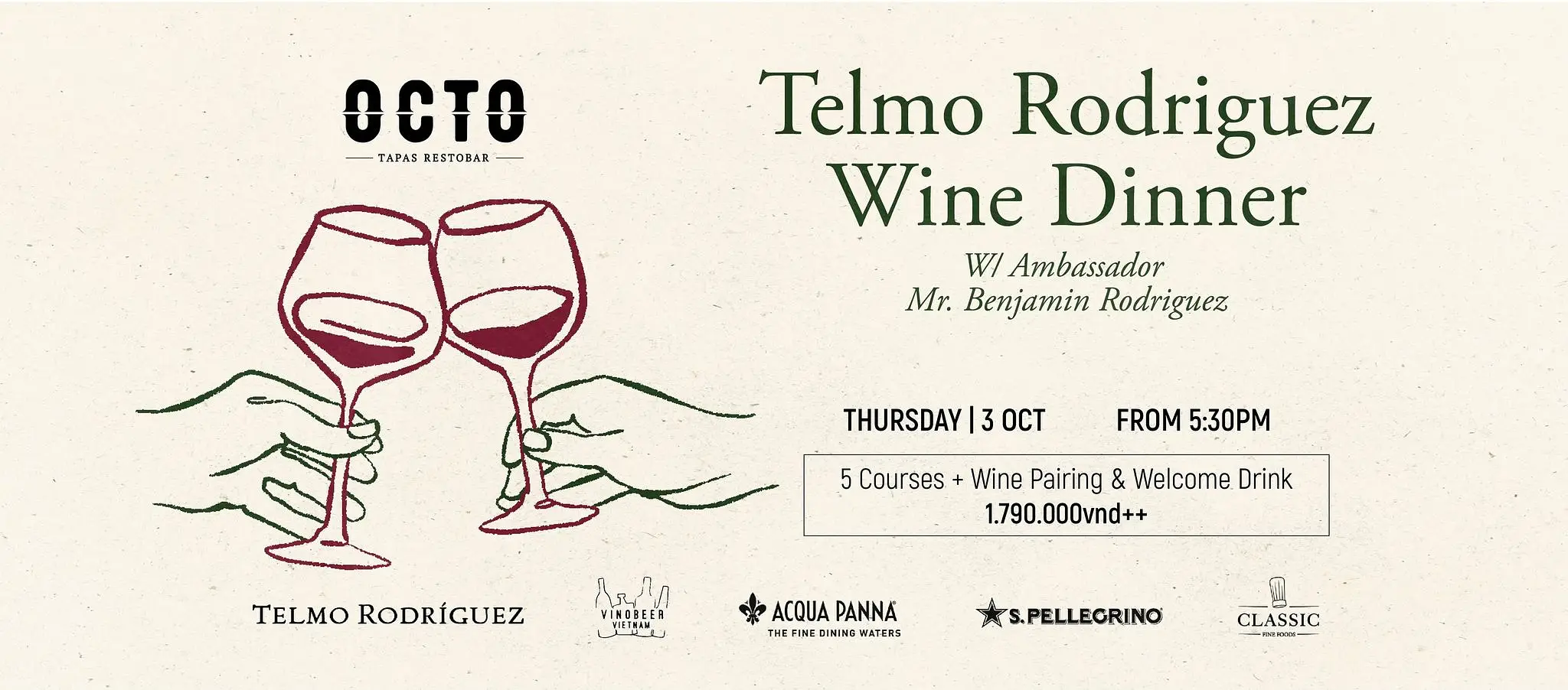 Telmo Rodriguez Wine Dinner @ Octo Tapas Restobar - Saigoneer