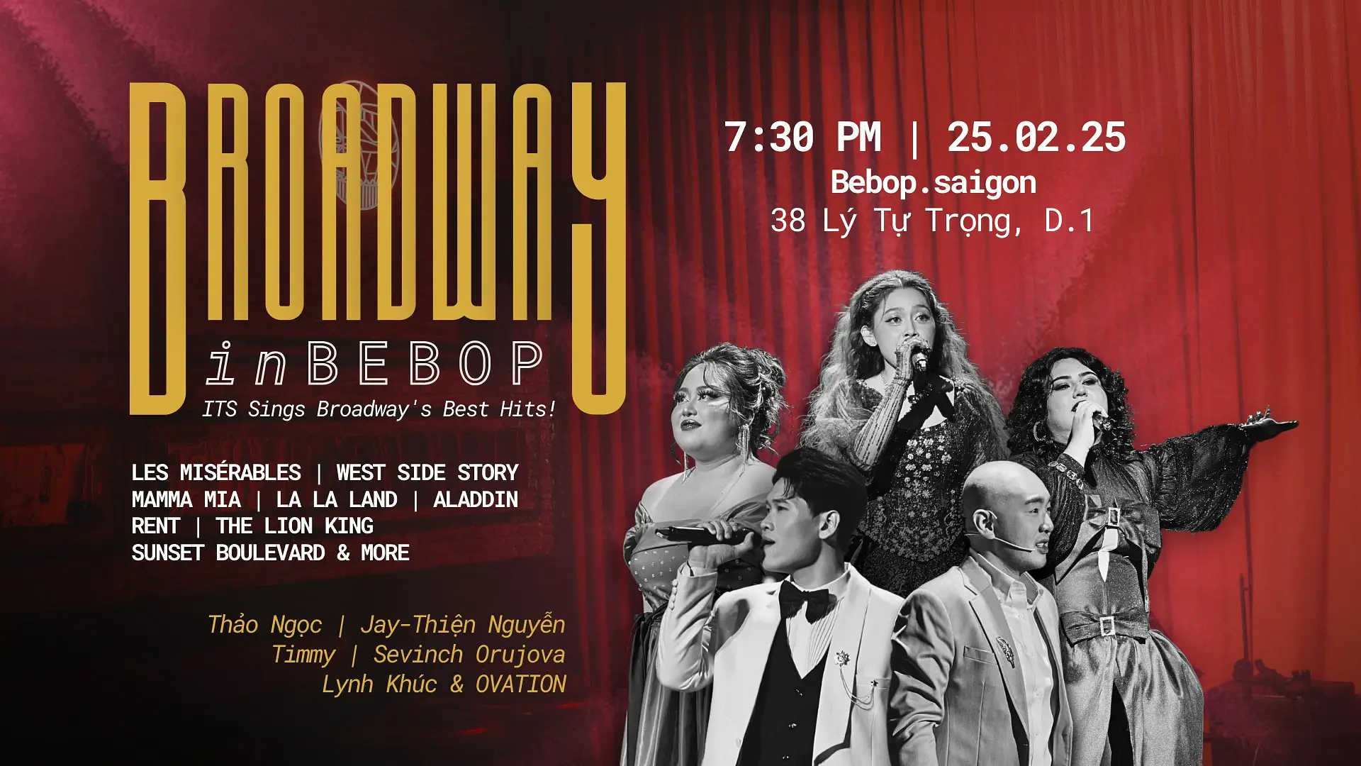 Broadway in Bepop: ITS Sings Broadway’s Best Hits! @ Bebop.saigon ...