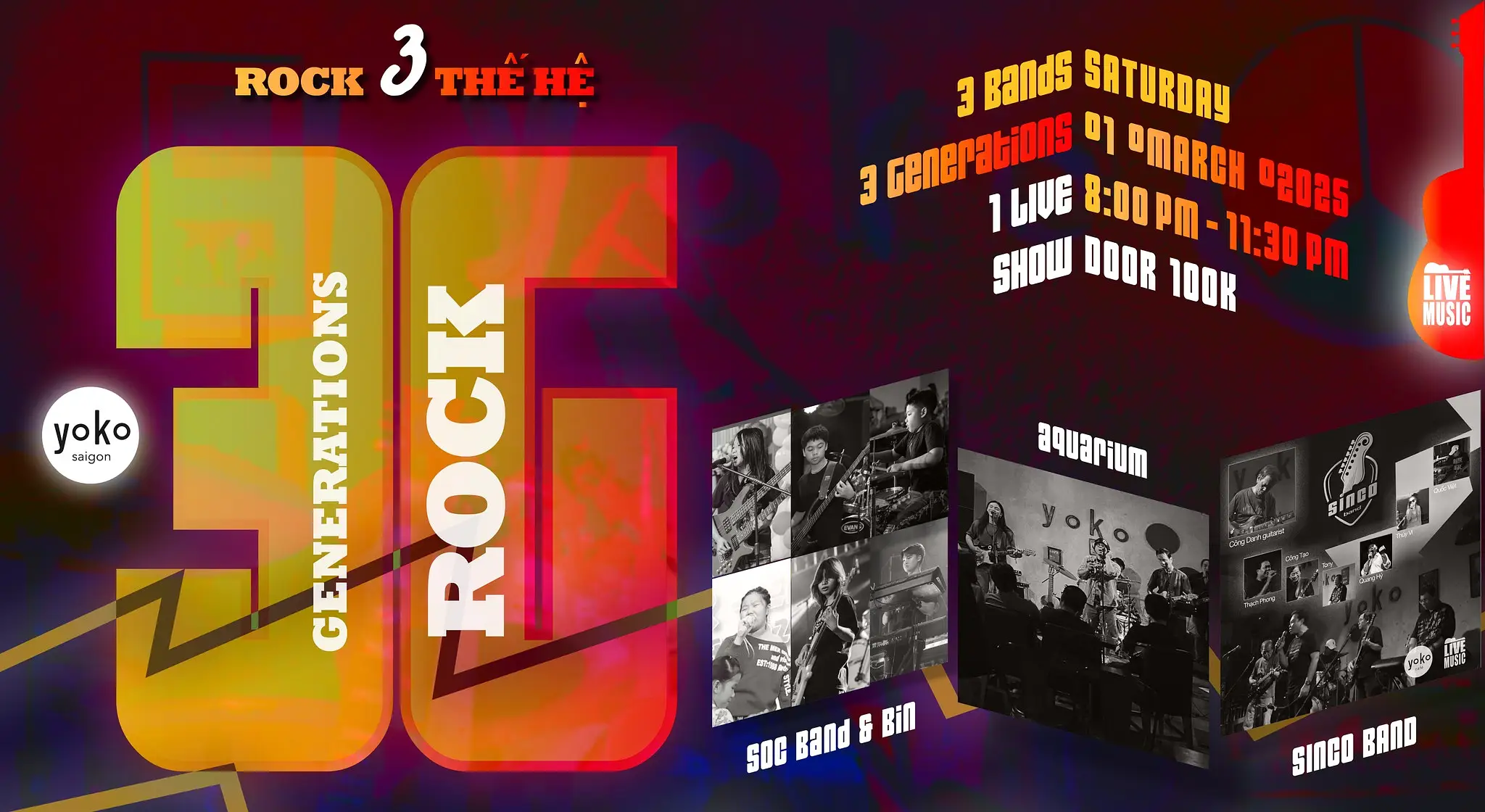 3 Generation Rock LIVE @ Yoko Saigon - Saigoneer