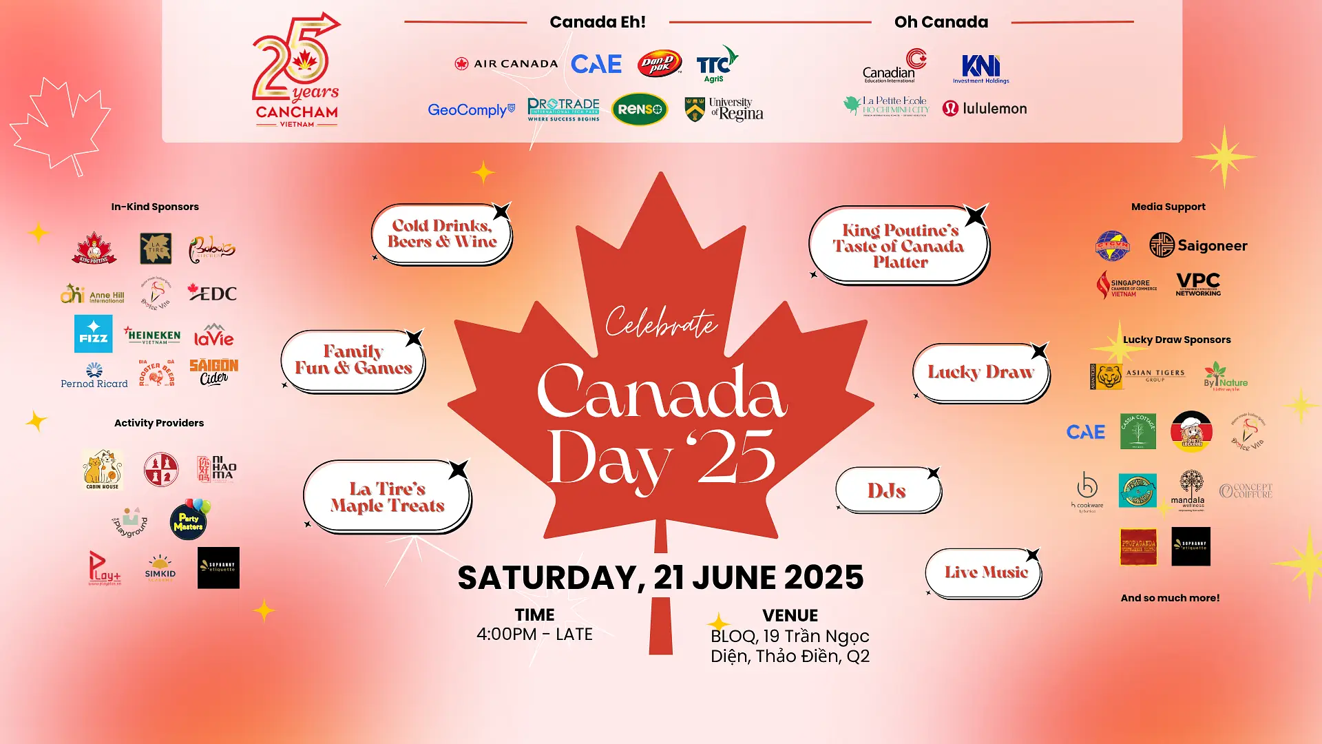 Canada Day 2025 - A Community Celebration @ BLOQ Saigon - Saigoneer