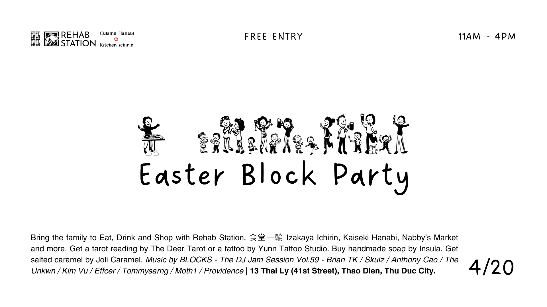 Easter Block Party @ Rehab Station - Social Dining - Saigoneer