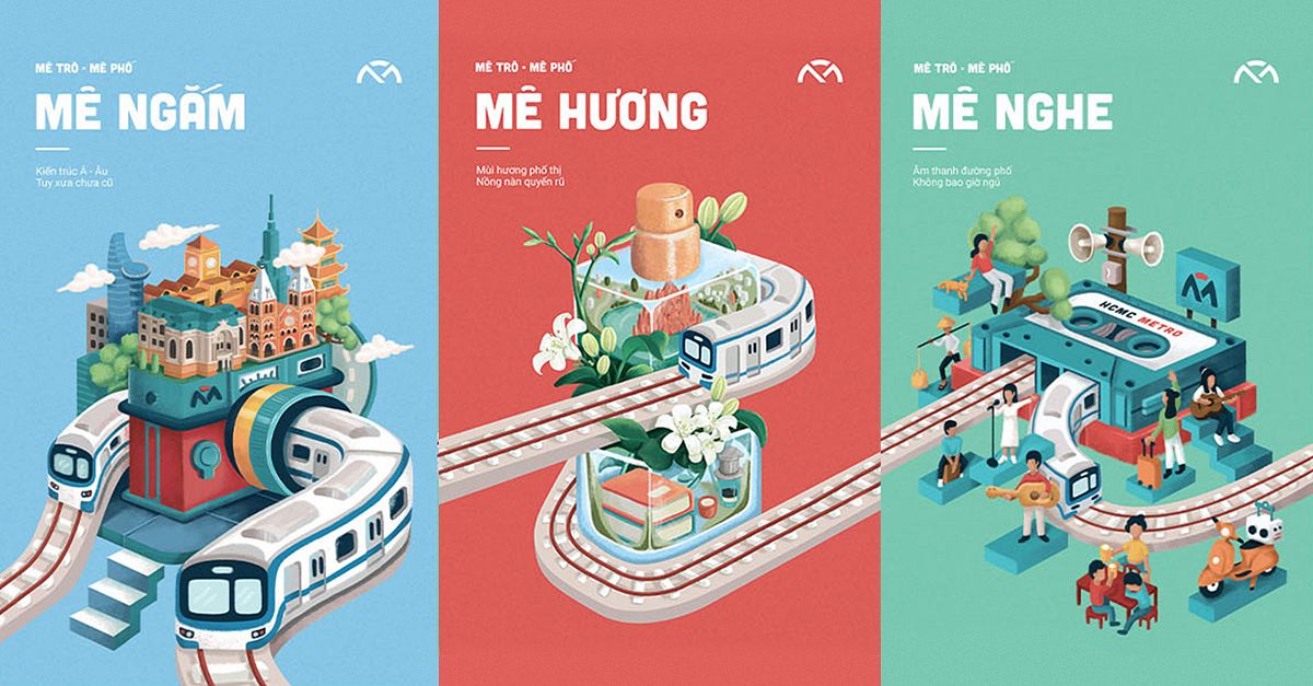 Adorable Metro Illustrations Take Viewers on a Joyride Through Saigon ...